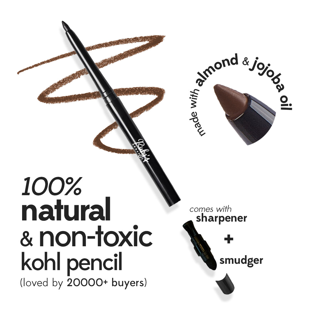 Brown Kohl Pencil | Organic Kajal & Eyeliner — Ruby's Organics