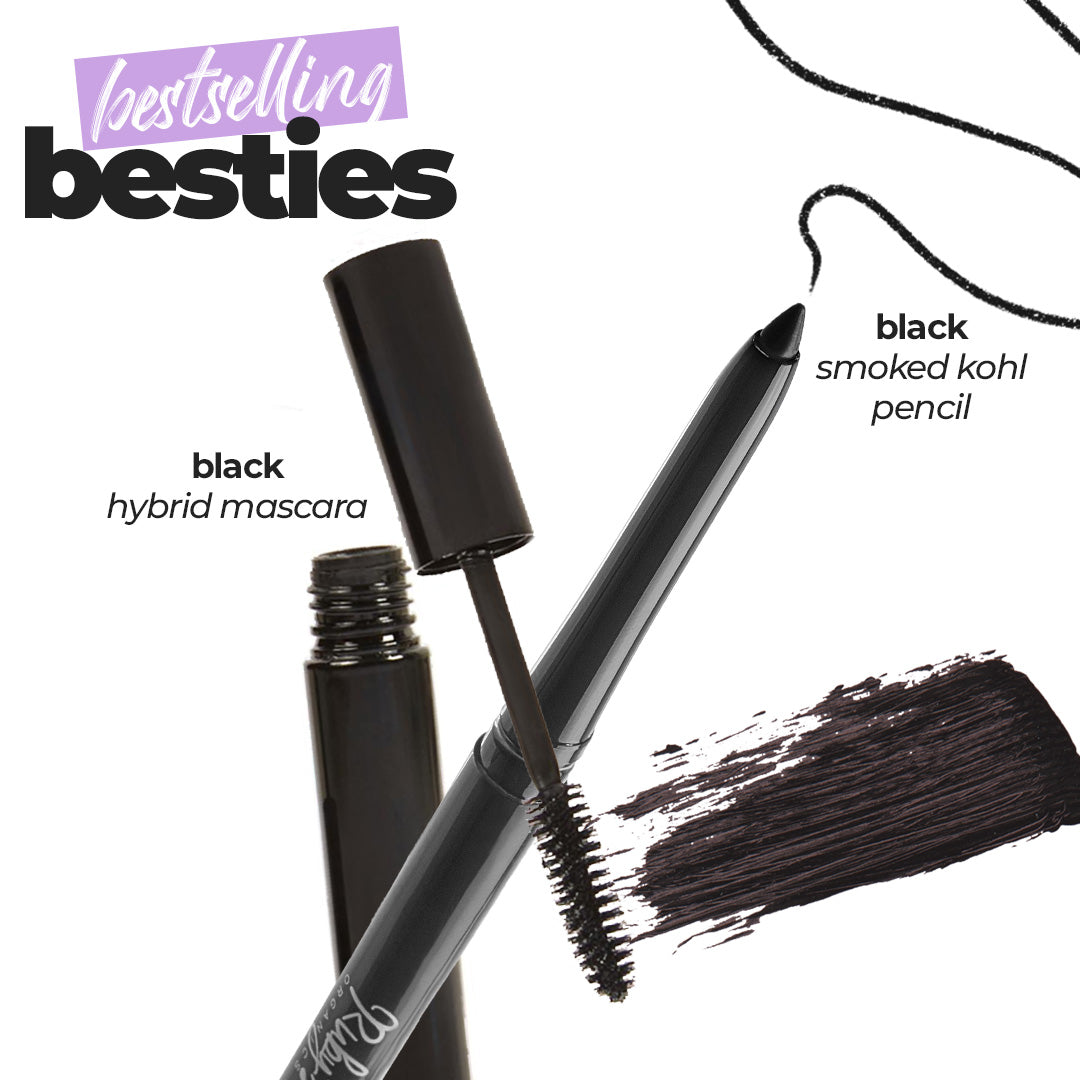 Black Smoked Kohl & Hybrid Mascara Combo | Ruby's Organics | Official Store